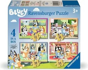 RAVENSBURGER Puzzle Bluey 4v1 / 12+16+20+24 dílků