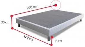 Čalouněná postel LUX + matrace Comfort 14, 120 x 200 cm