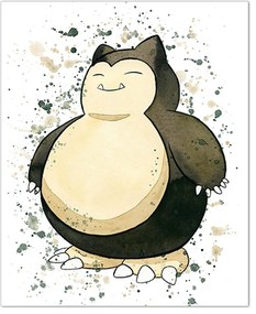 Obraz s motivem Pokémon - 4 rozměry Rozměr: 30x40 cm, Varianta: Snorlax