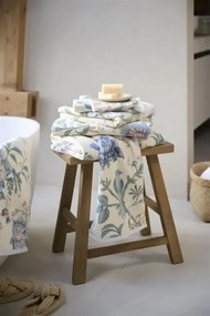 Pip Studio ručníky z bavlněného froté Secret Garden, bílo-modré (Luxusní ručníky z bavlněného froté v designu Secret Garden v bílo-modré barvě)