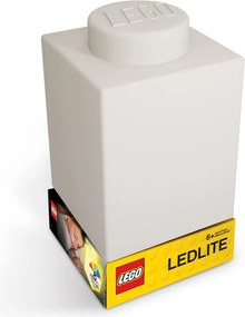 Bílé silikonové noční světýlko LEGO® Classic Brick