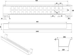In-Design Držák kabelů a zásuvek pod stůl BOXIT V bílý Šířka držáku kabelu: 310 mm