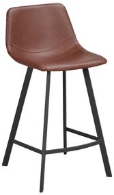 Hnědá kožená barová židle Rowico Bristol