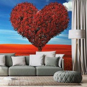 Samolepící tapeta nádherný strom ve tvaru srdce - 300x200 cm