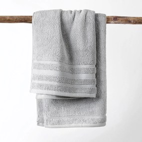 Goldea hebký ručník z organické bavlny - šedý 50 x 100 cm