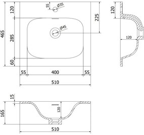 Mexen Orio, koupelnová skříňka 50 cm s umyvadlem Vela, 1 zásuvka, šedá matná/bílá matná, 91A10-05047-1-BF62-W23M01