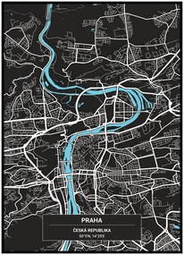 Plakát Mapa vašeho města Rozměr plakátu: 30 x 40 cm, Barevná varianta: Bílá