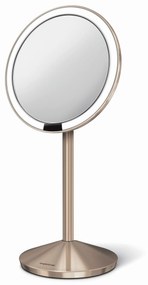 Kosmetické zrcátko Simplehuman - Sensor Tru-lux LED osvětlení, 10x zvětšení, AKU ROSE GOLD