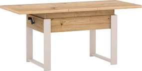 Rozkládací polohovací konferenční stolek HOGO 3v1 | 120-157x62,5-74,5x67 cm | síla horní desky 32 mm | artisan/nohy kašmír
