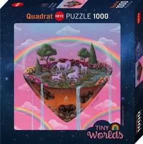 HEYE Puzzle Tiny Worlds: Jednorožci / Čtvercové / 1000 dílků / 56 × 56