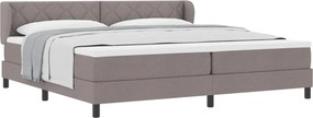 Postel s boxspringem s čelo Taupe 200 x 200 cm textil 3340112