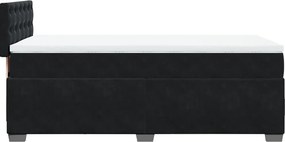Box spring postel s matrací černá 90x200 cm samet 3288512