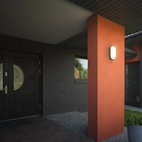 Brilo - LED Venkovní nástěnné svítidlo se senzorem RUCH LED/12W/230V IP65 černá