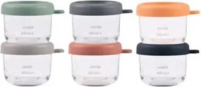 Beaba Kelímky na jídlo skleněné 6x 150 ml Sunrise