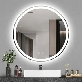 Tutumi Zrcadlo ⌀100 cm s vyhříváním a regulovatelným LED osvětlením HOM-05526
