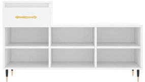 Botník bílý 102x36x60 cm kompozitní dřevo - Default Title