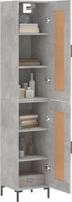 Skříň highboard betonově šedá 34,5x34x180 cm kompozitní dřevo 3200453