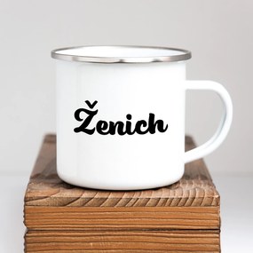 Domovi Bílý plecháček s nápisem Ženich 360ml