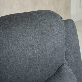 HOMCOM Jednolůžková pohovka, 145° sklopná, TV křeslo, polohovací, TV křeslo s funkcí spaní do obývacího pokoje, lněná, tmavě šedá, 93x88x102cm| Aosom