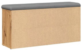 vidaXL Lavice s botníkem dub artisan 102x32x50 cm Engineered Wood