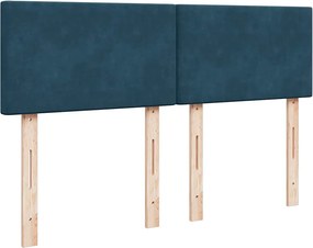 Box spring postel s matrací modrá 140 x 200 cm samet 3287756