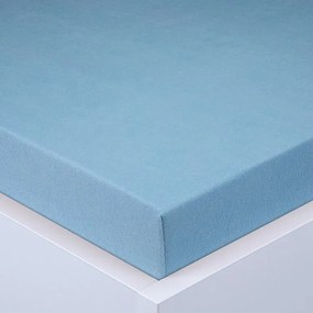 Napínací prostěradlo froté EXCLUSIVE nebesky modré sada 2 ks 90 x 200 cm