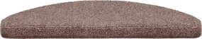 Schodové rohože samolepicí 15 ks 65 x 21 x 4 cm světle hnědé, půlkulaté, velké 132696