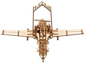 Ugears 3D dřevěné mechanické puzzle Bojový dron Bayraktar TB2