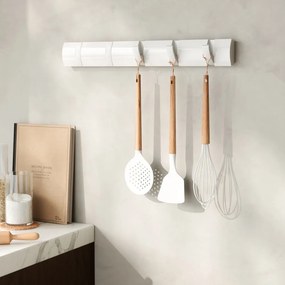 Matně bílý nástěnný věšák z borovicového dřeva 51 cm Flip – Umbra
