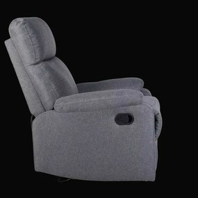 LuxuryForm DESIGN Televizní křeslo CARLOS s polohováním - šedé