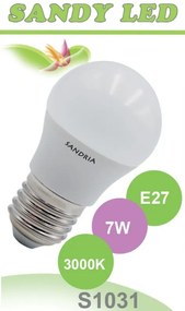 LED žárovka E27 SANDRIA S1031 SANDY LED E27 B45 7W SMD 3000K