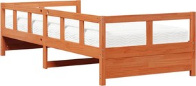 Válenda s matrací voskově hnědá 90 x 200 cm masivní borovice 3321052
