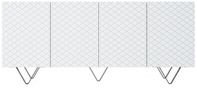 Komoda Scalia 190 cm - bílý mat / černé nožky