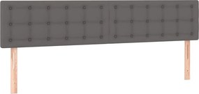 Box spring postel s matrací šedá 180x200 cm umělá kůže 3130797
