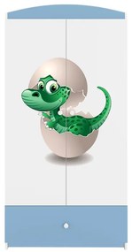 Dětská skříň Babydreams 90 cm dinosaurus modrá