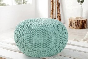 Pouf Leeds 50 cm mátová pletená židle