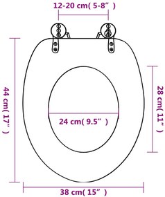 vidaXL Marketos WC sedátka s víky 2 ks MDF mořská hvězdice