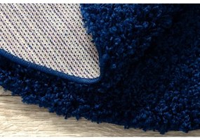 Dywany Luszczow Dětský kusový koberec SOFFI kulatý, shaggy 5 cm tmavě modrý Rozměr koberce: 100 cm KRUH
