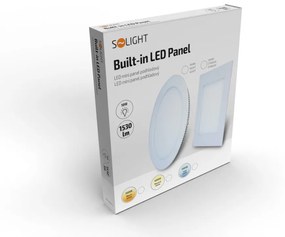 Solight LED mini panel, podhledový, 18W, 1530lm, 3000K, tenký, čtvercový, bílý