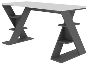 Psací stůl AURA, bílý / antracit