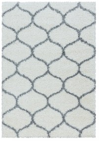Ayyildiz, Kusový koberec Salsa Shaggy 3201 cream, 80x250, bílá, ložnice
