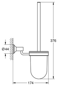 Grohe Essentials Authentic - Souprava na čištění toalety, chrom 40658001