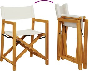 8dílné skládací židle, krémově bílá látka 3208918