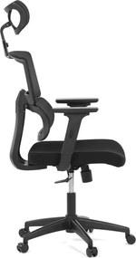 Kancelářská židle KA-B1025 BK, houpací mechanismus, černá síťovina (63 x 68) cm