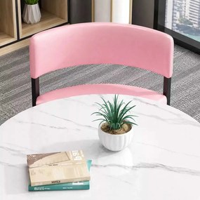 LuxuryForm DESIGN Jídelní set MONTE 4+1 - růžový / černý