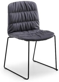 MIDJ - Čalouněná židle LIÙ, ližinová podnož