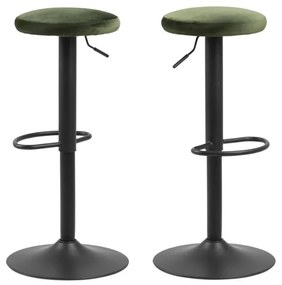 Moderní barová židle Nenna černá-lesní zelená