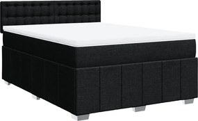 Box spring postel s matrací černá 140 x 190 cm textil 3287079