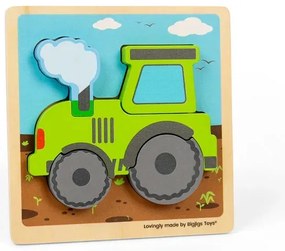 Bigjigs Toys Vkládací puzzle Traktor