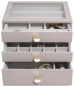 Šperkovnice se šuplíky 3 v 1 Stackers Taupe Classic Drawers | šedobéžová 75886